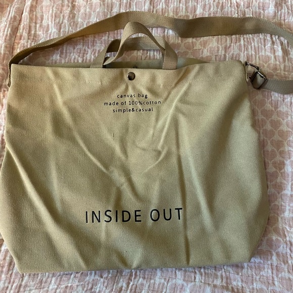 Inside Out | Bags | Canvas Tote Bag | Poshmark